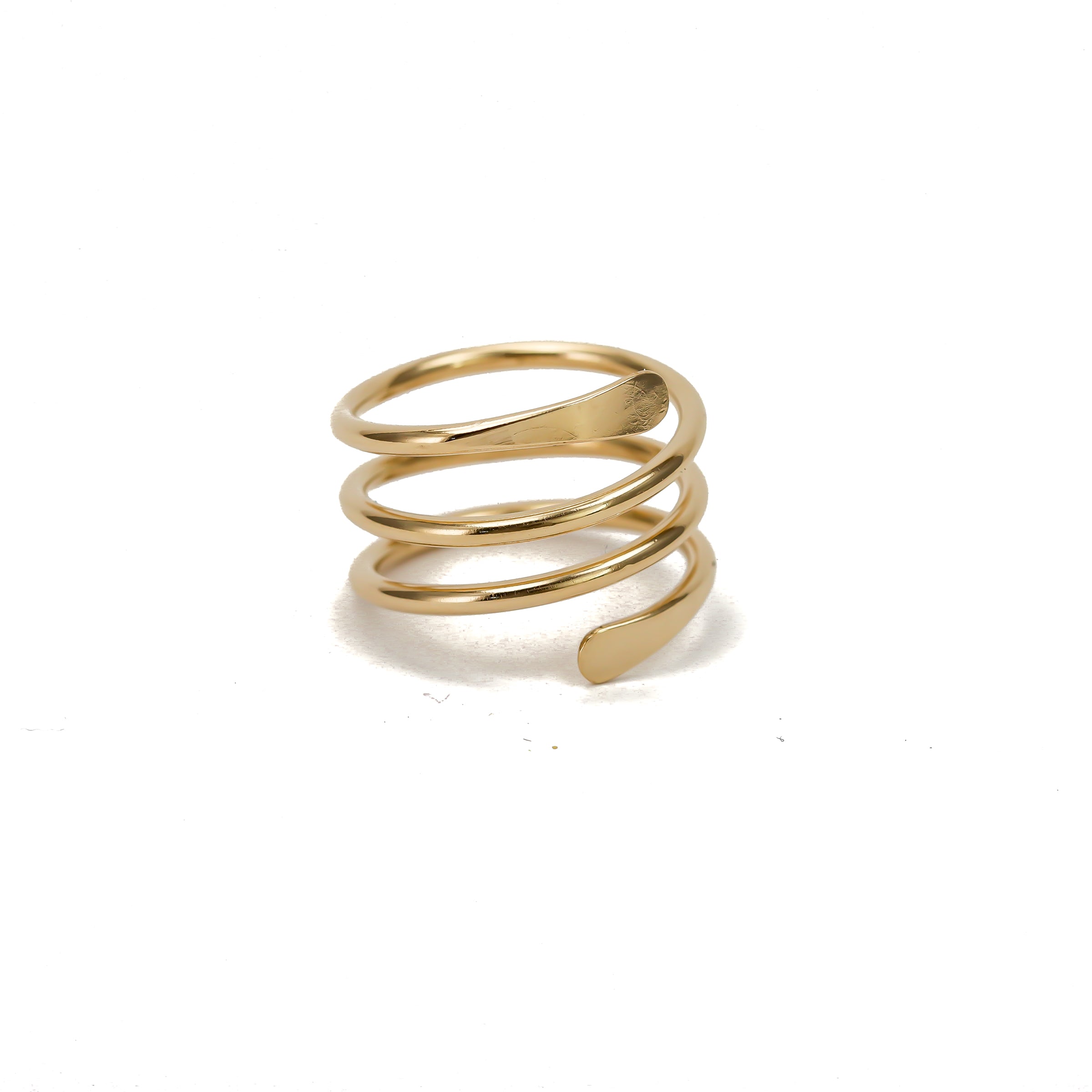 Smooth Spiral Ring – Lotus Stone Design