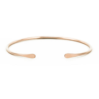 Smooth Thin Rose Gold Cuff Bracelet – Lotus Stone Design